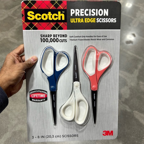 Scotch | Office | 3m Scotch Precision Ultra Edge 8 Scissor 3count ...